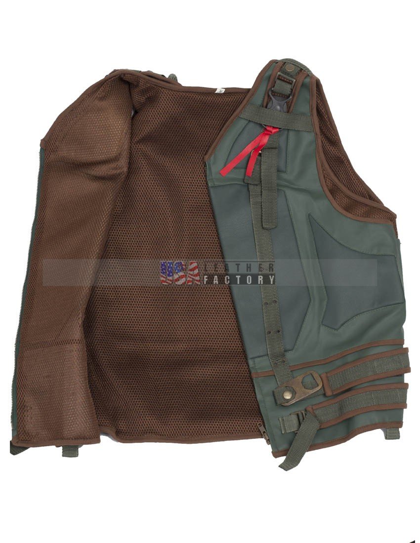 Bane Faux Leather Vest Halloween Costume - USA Leather Factory