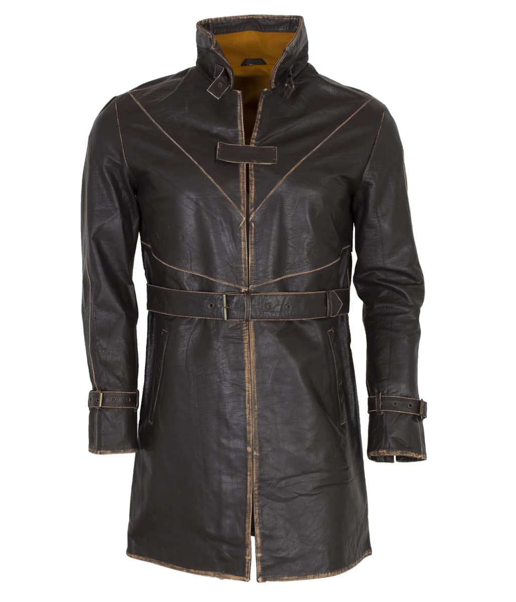 Watch Dogs Genuine Leather Coat - USA Leather Factory