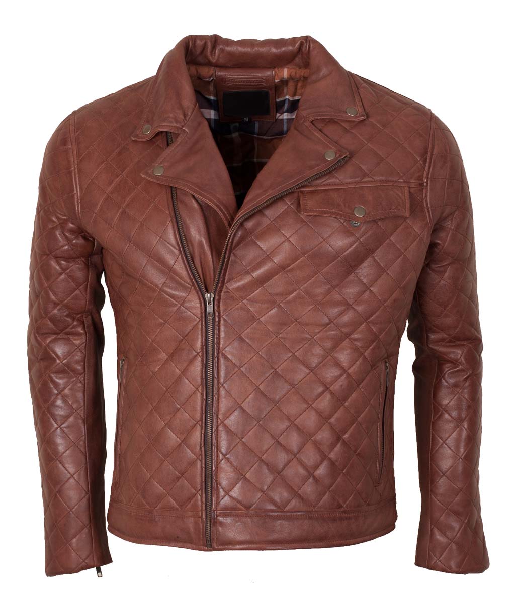 Soft Biker Leather Jacket | Men's Brown Biker Soft Casual Leather Jacket