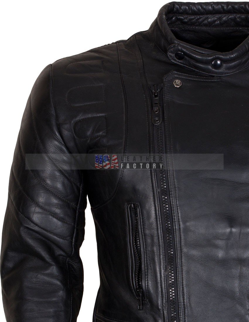 Motorcycle Leather Jacket Sale | Real Cowhide Black Biker Leather Jacket