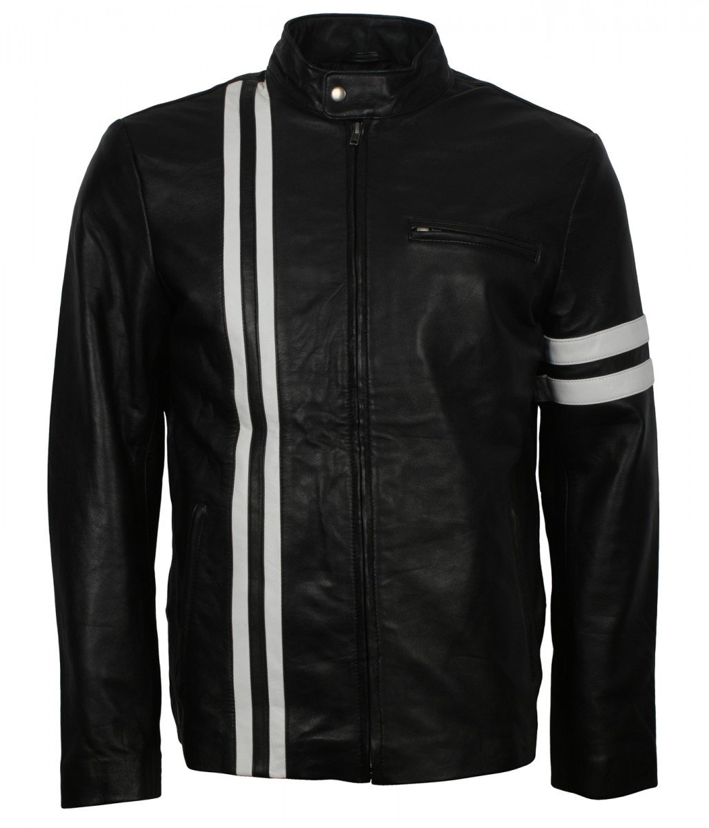 Retro Biker Leather Jacket | Men's Driver Biker Black Leather Jacket