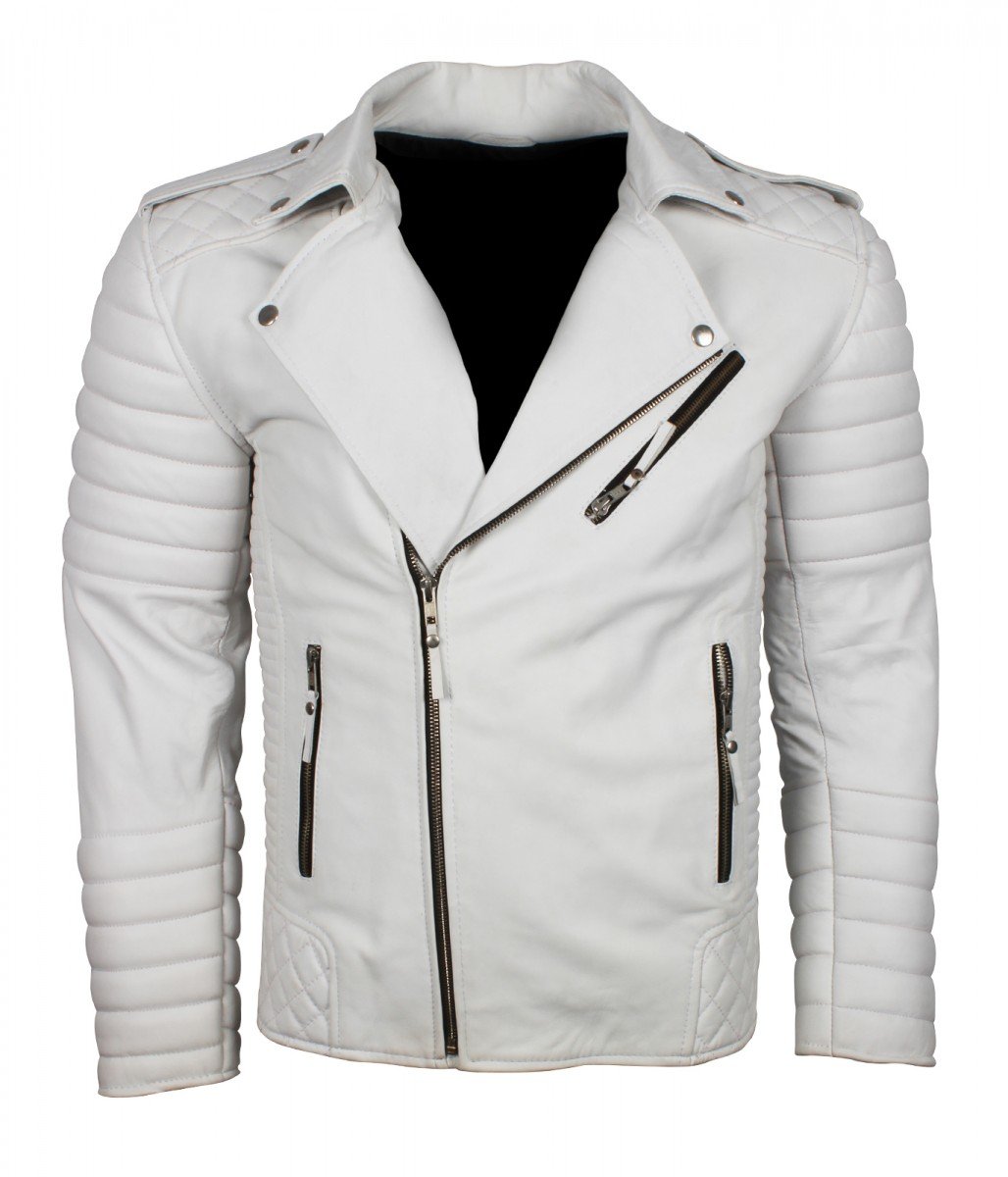 White Boda Biker Jacket | White Boda Motorcycle Leather Jacket