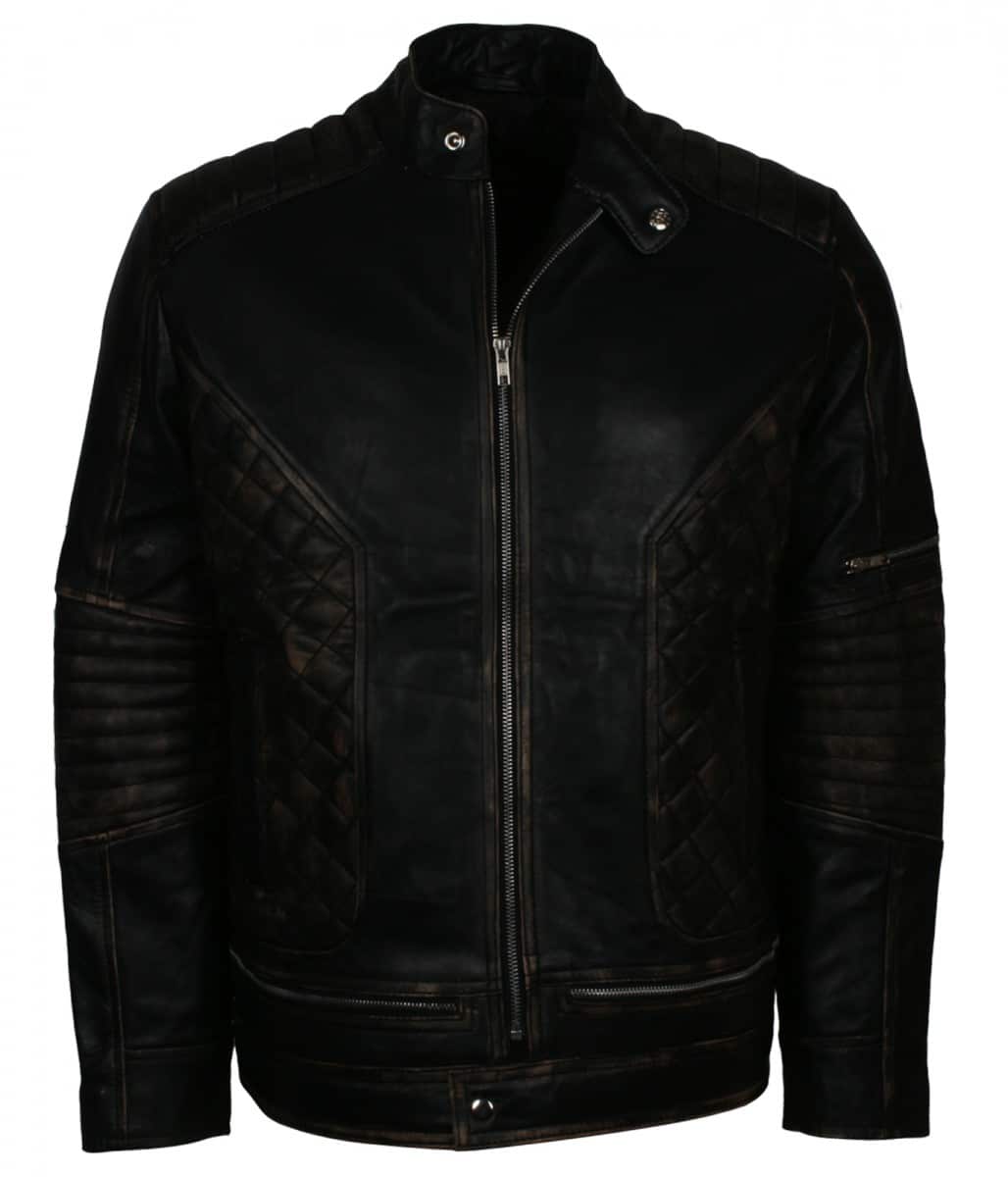 Tough Motorcycle Mens Skull Leather Jacket - USA Leather Factory USA ...