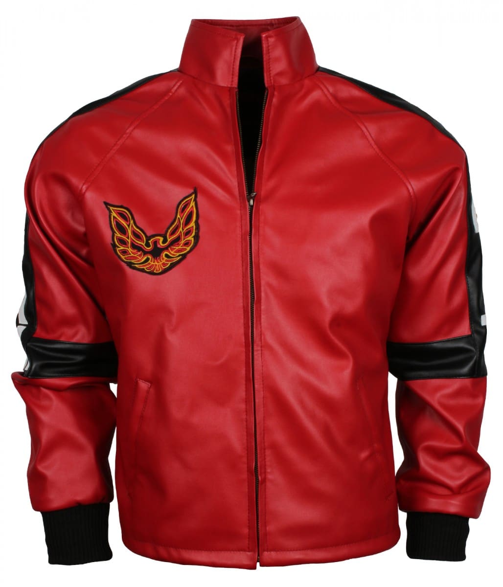 Smokey and the Bandit Men Red Faux Leather Jacket - USA Leather Factory