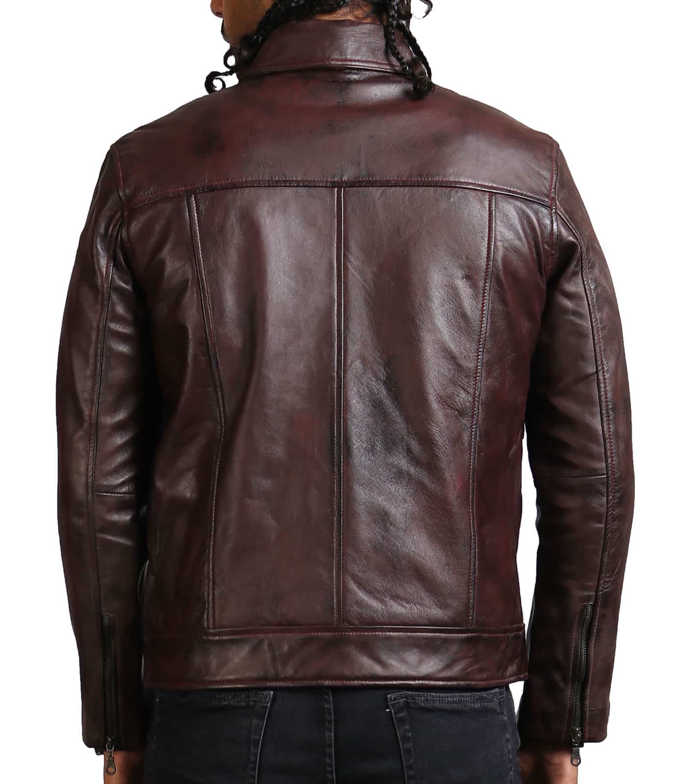 Vintage Men Fashion Brown Leather Jacket | USA Leather Factory