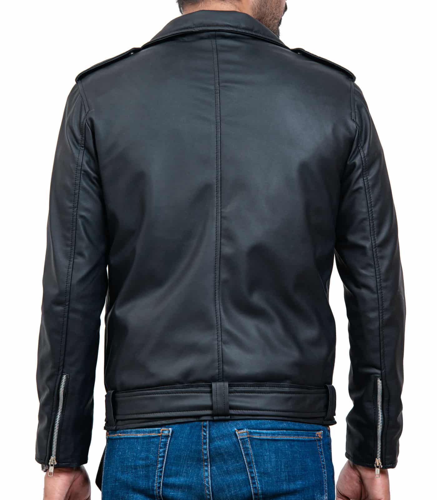 Negan Real Cowhide Motorcycle Leather Jacket | USA Leather Factory