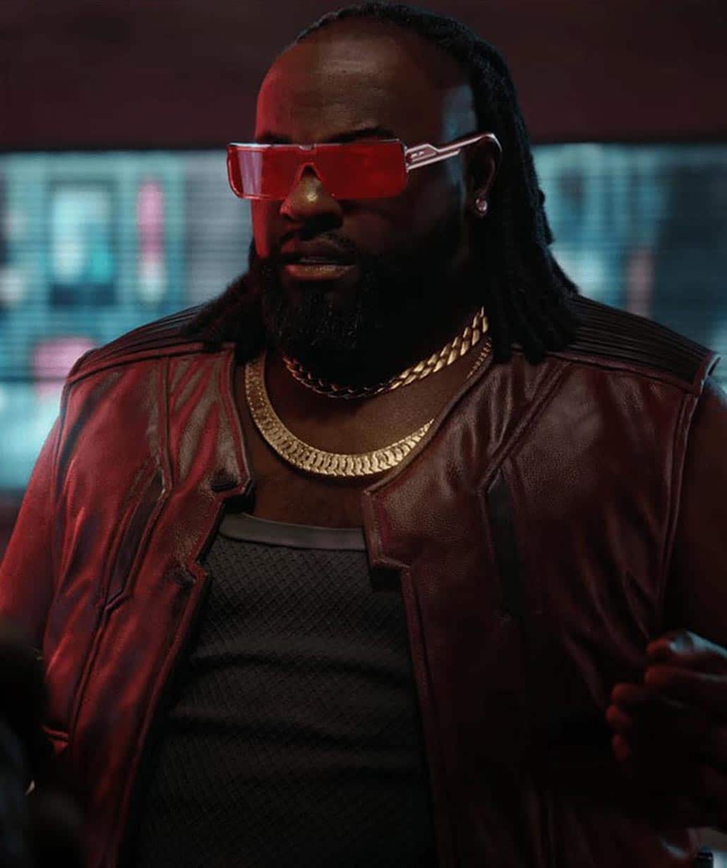 Cyberpunk 2077 Dexter DeShawn Orange Leather Vest - USA Leather Factory