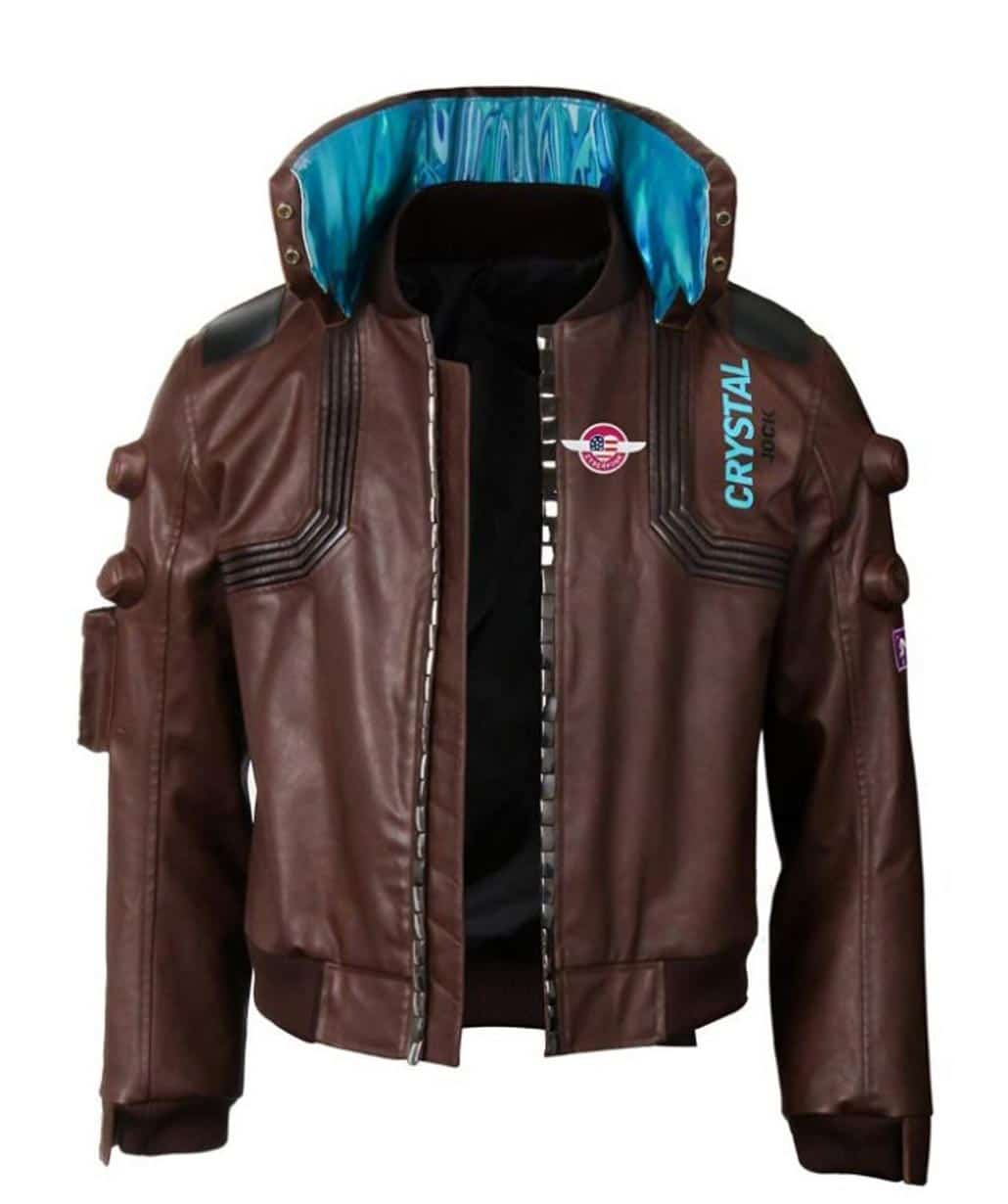 Cyberpunk 2077 Samurai Brown Leather Jacket - USA Leather Factory