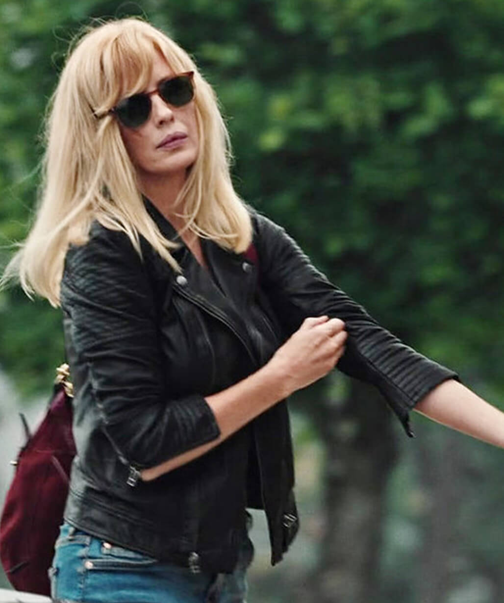 Yellowstone Beth Dutton Women Black Biker Jacket - USA Leather Factory