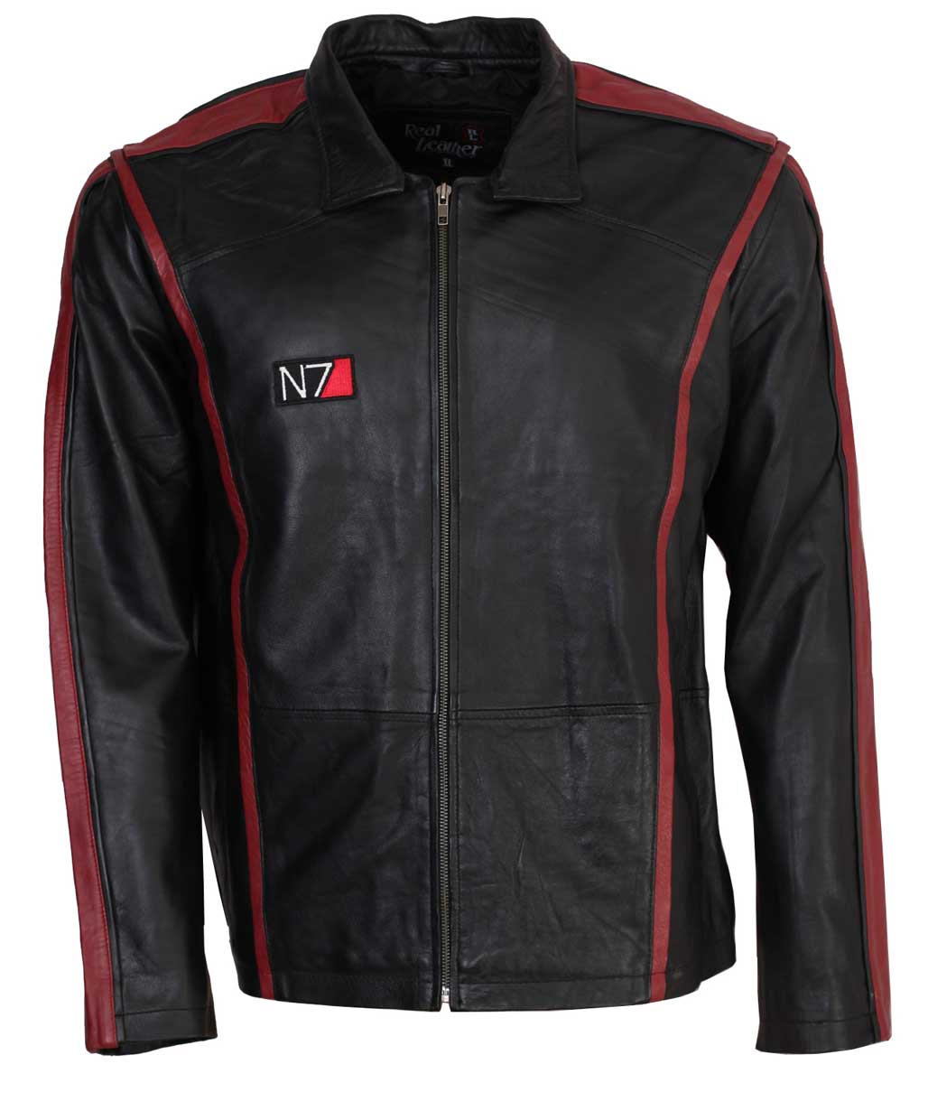 Commander Shepard Mass Effect 3 N7 Leather Jacket - USA Leather Factory