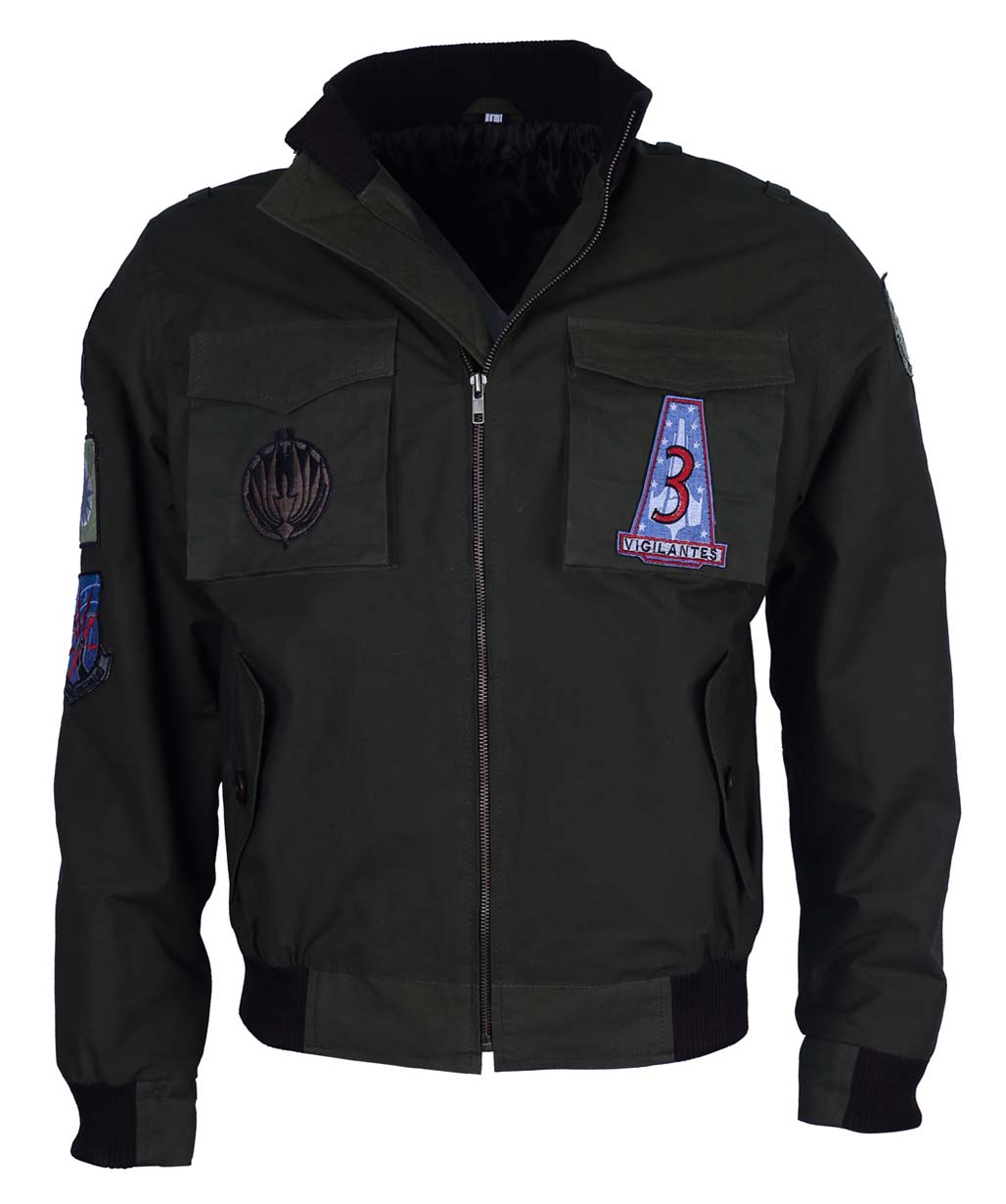 Jamie Bamber Battlestar Galactica Green Jacket - USA Leather Factory