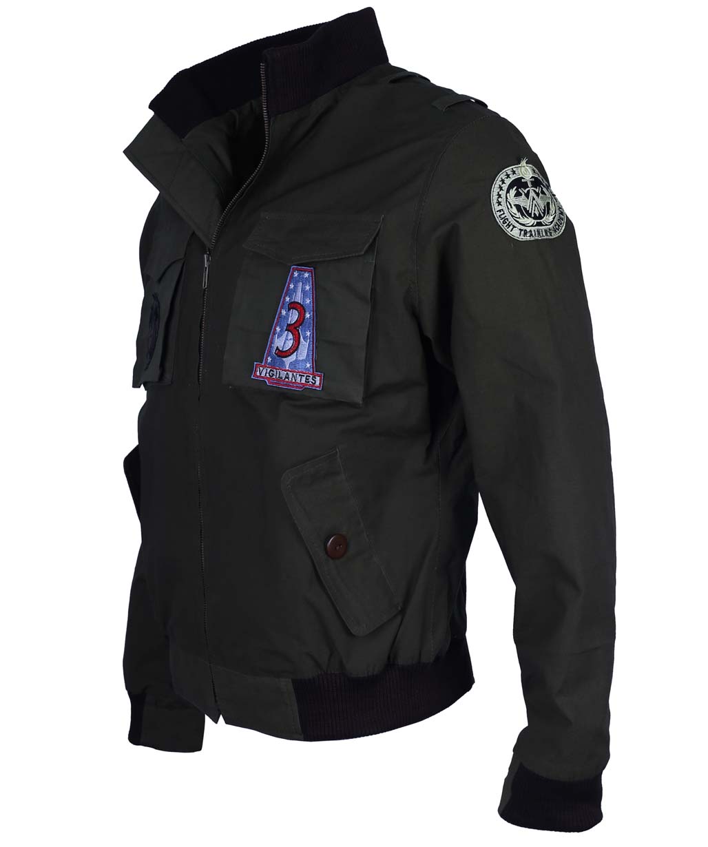 Jamie Bamber Battlestar Galactica Green Jacket - USA Leather Factory
