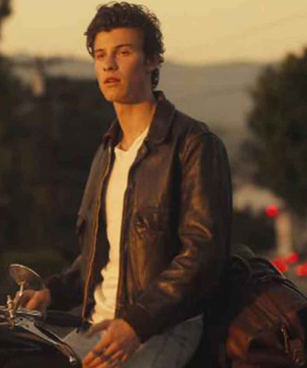 Shawn Mendes Senorita Brown Bomber Jacket online Sale