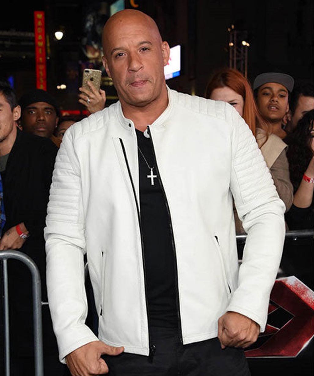 Vin Diesel XXX Premier White Jacket - USA Leather Factory