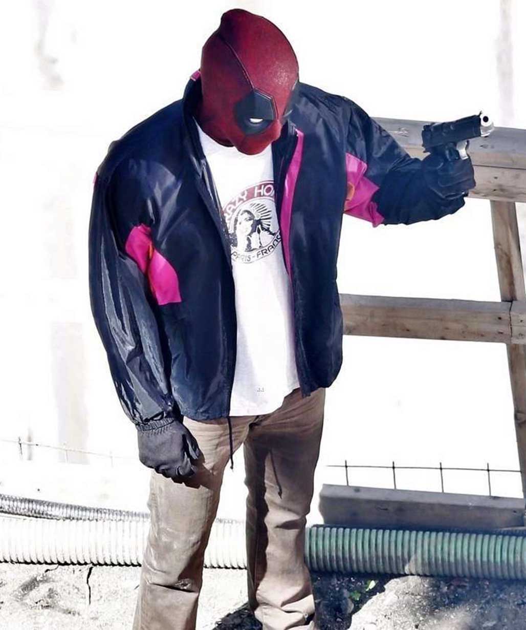 Deadpool 2 Satin Track Jacket Costume - USA Leather Factory