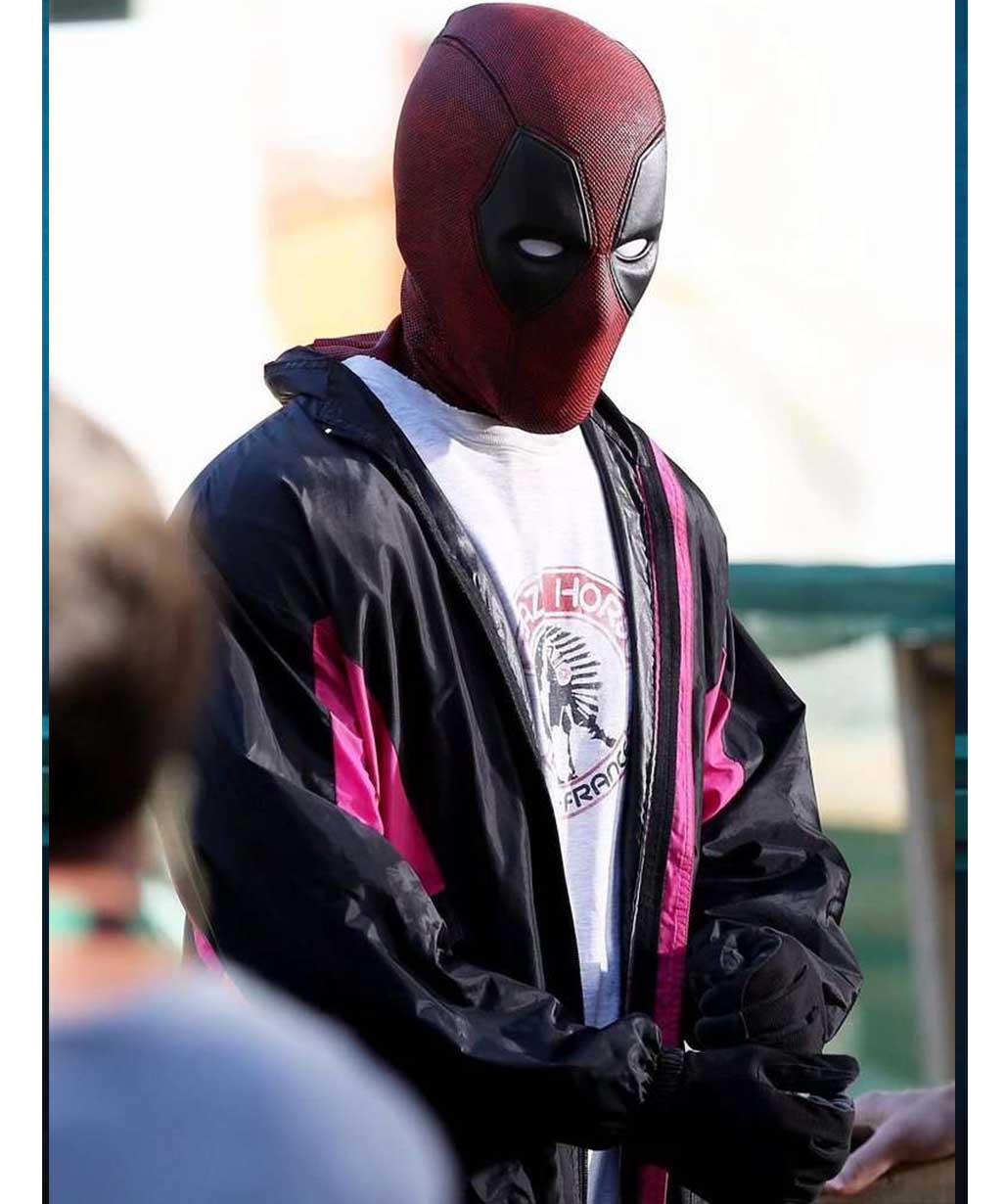 Deadpool 2 Satin Track Jacket Costume - USA Leather Factory