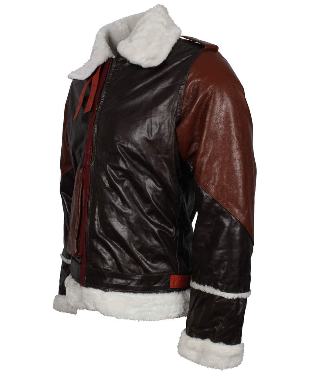 Rocky Balboa Sylvester Stallone Fur Leather Jacket