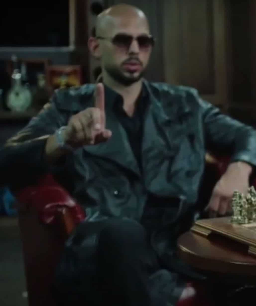 Andrew Tate Escape The Matrix Leather Coat - USA Leather Factory