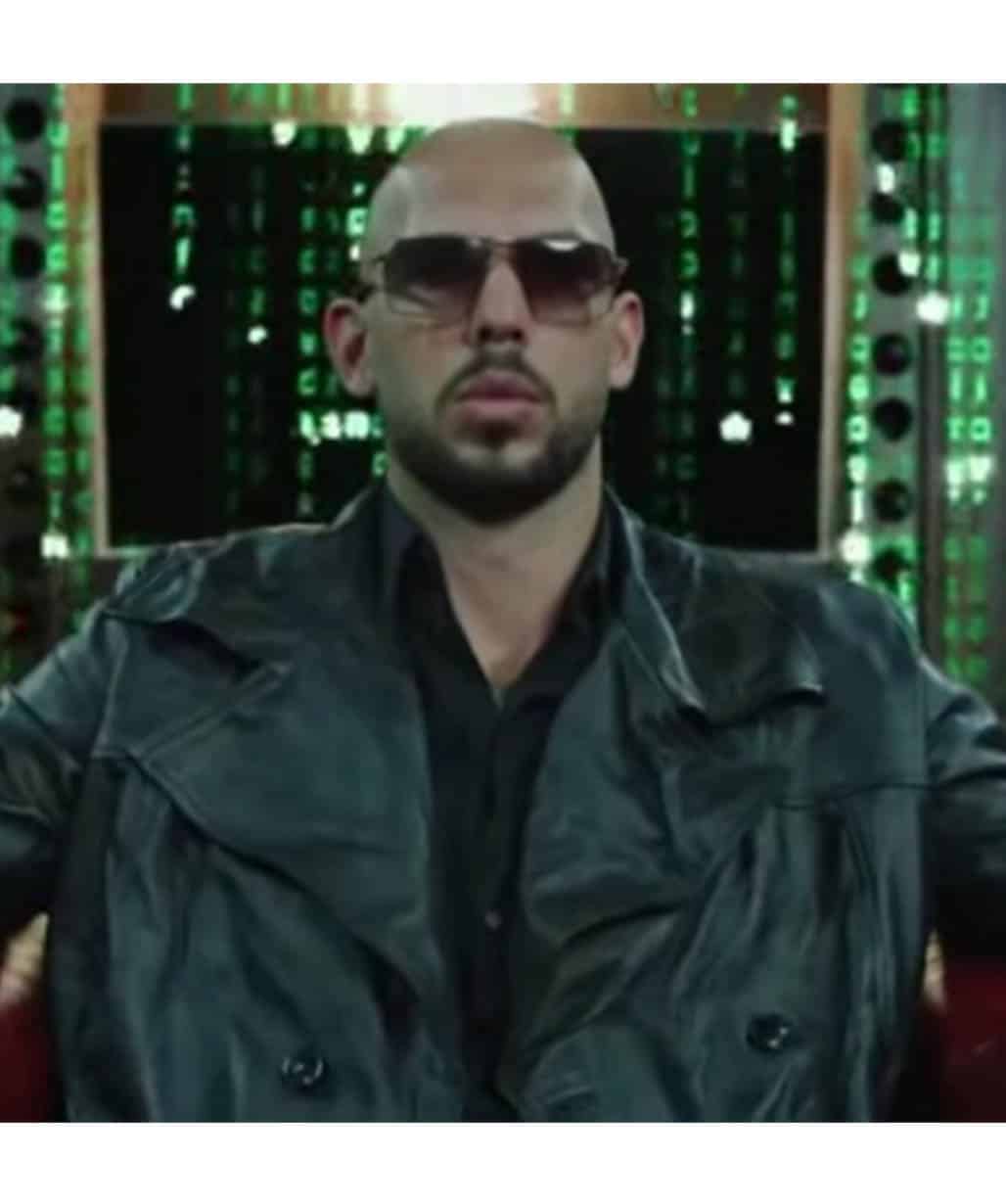 Andrew Tate Escape The Matrix Leather Coat - USA Leather Factory