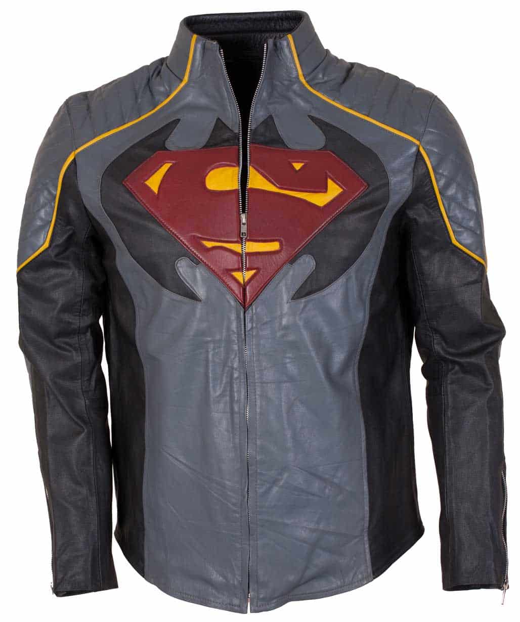 Batman Vs Superman Grey Leather Jacket - USA Leather Factory
