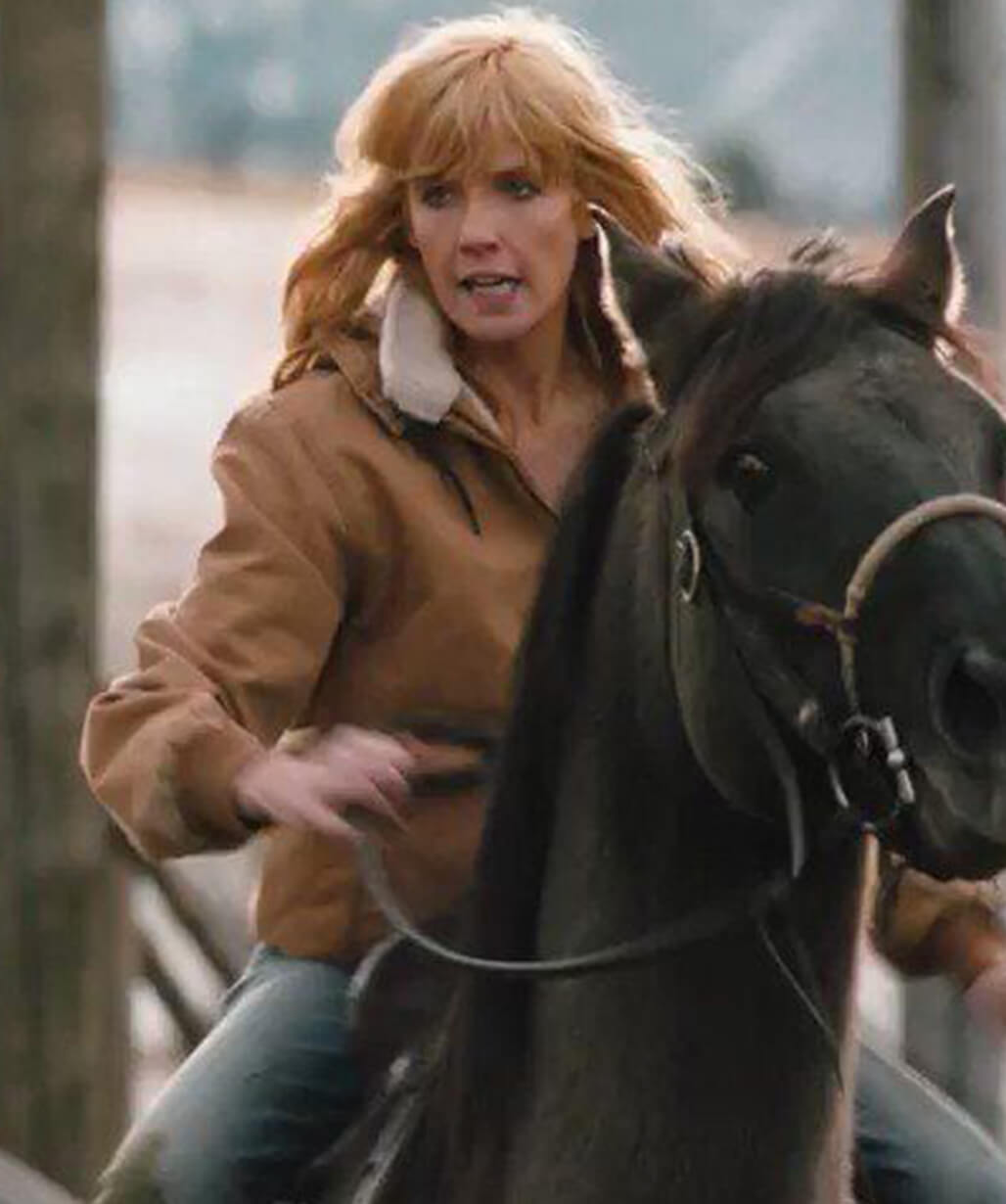 Yellowstone Beth Dutton Hoodie Fur Jacket - USA Leather Factory