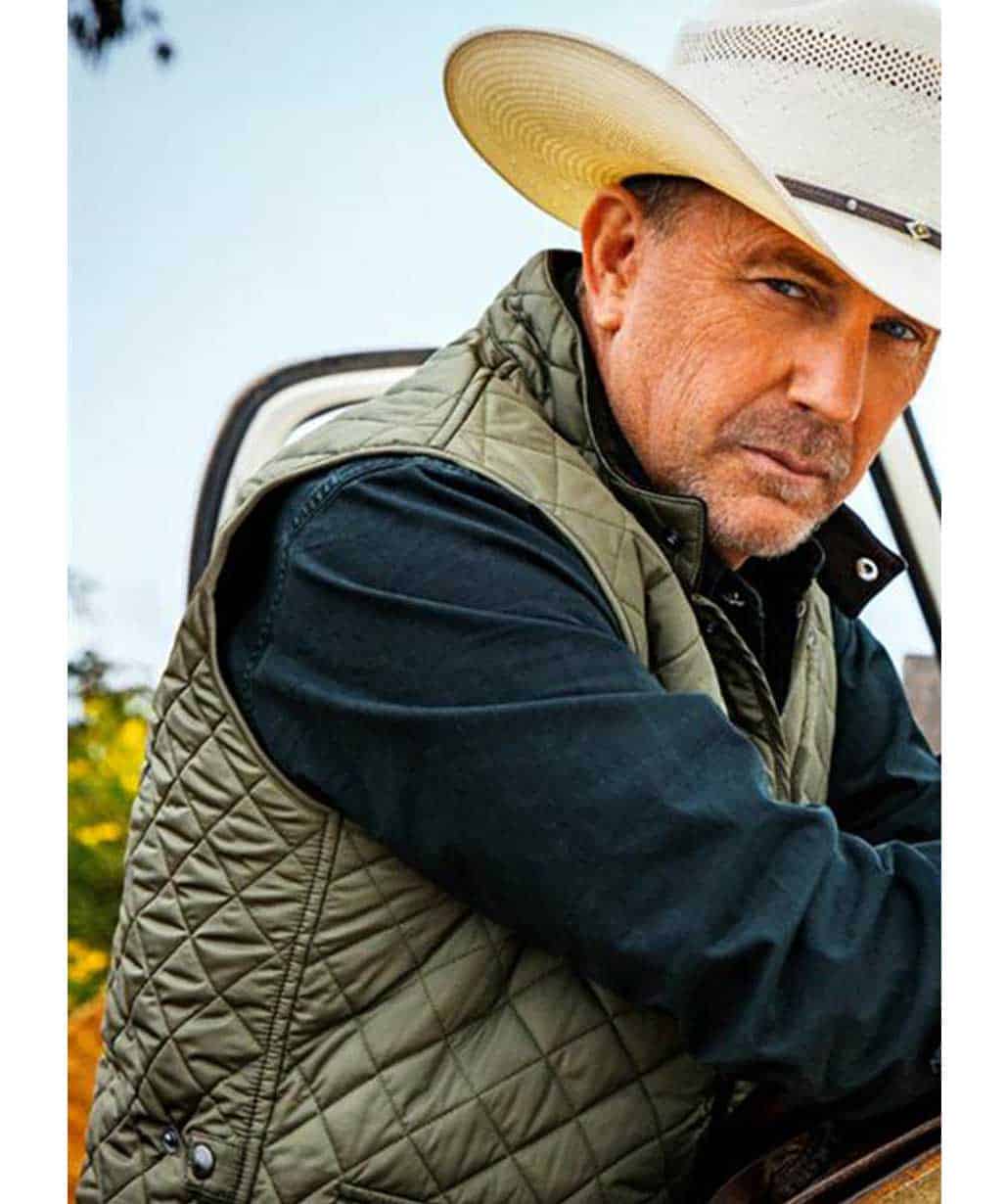 Yellowstone John Dutton Quilted Green Vest