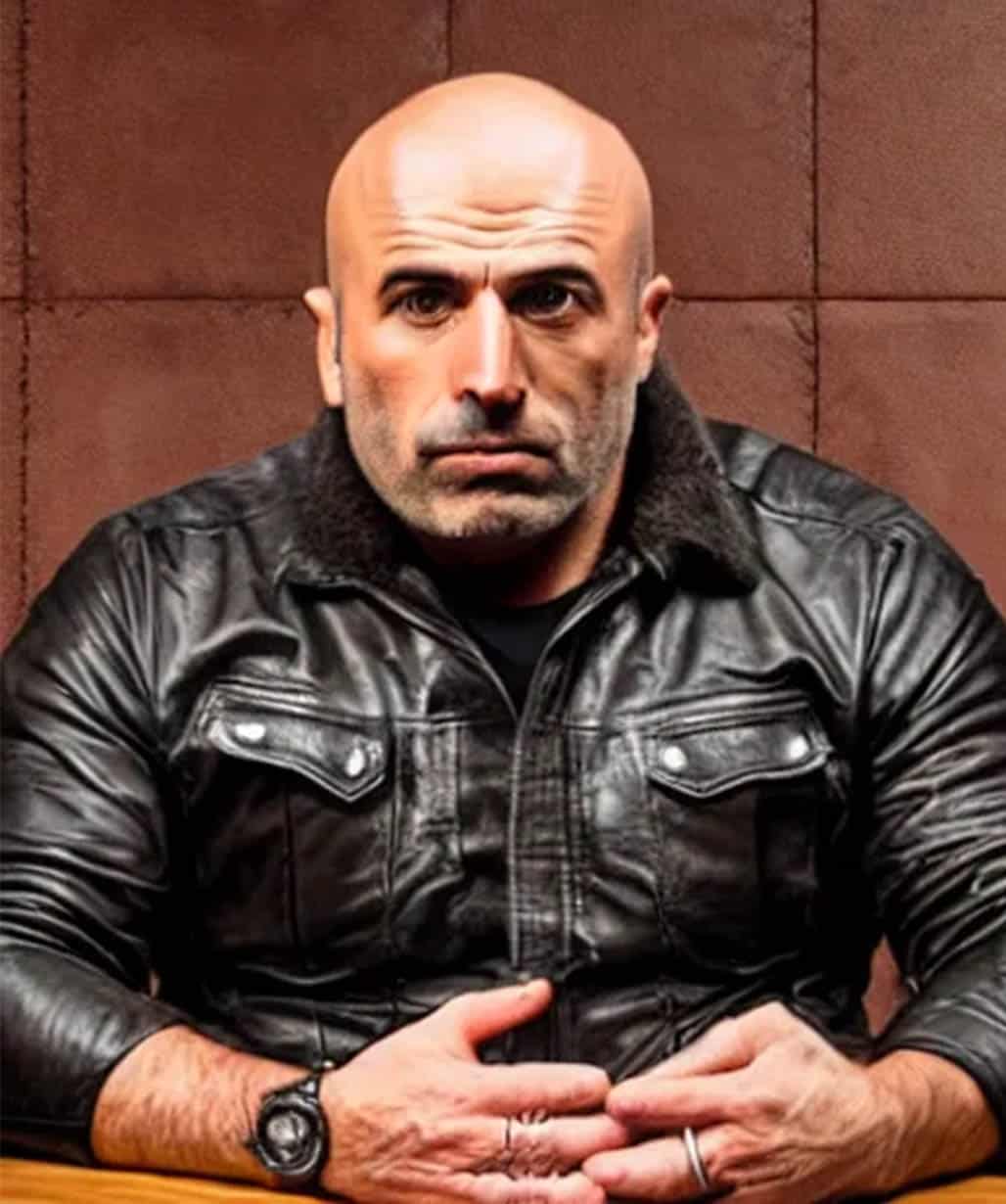 Joe Rogan Black Leather Jacket - USA Leather Factory