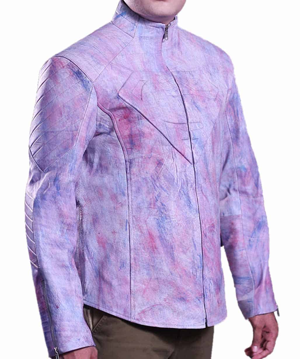 Superman Rainbow Hand Waxed Leather Jacket