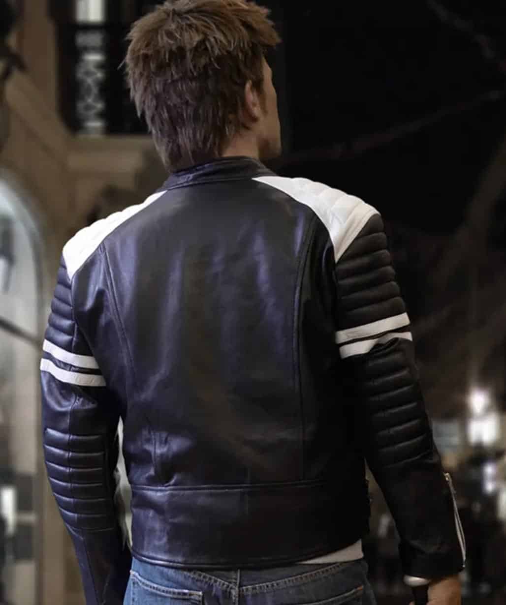 Mayhem Brad Pitt Game Leather Jacket - USA Leather Factory