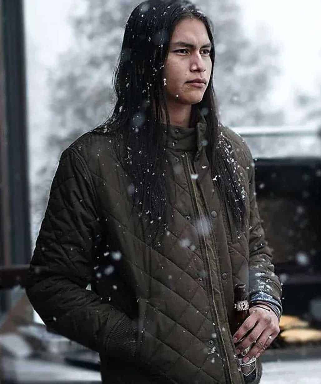 Shoresy Harlan Blayne Kytwayhat Green Jacket - USA Leather Factory