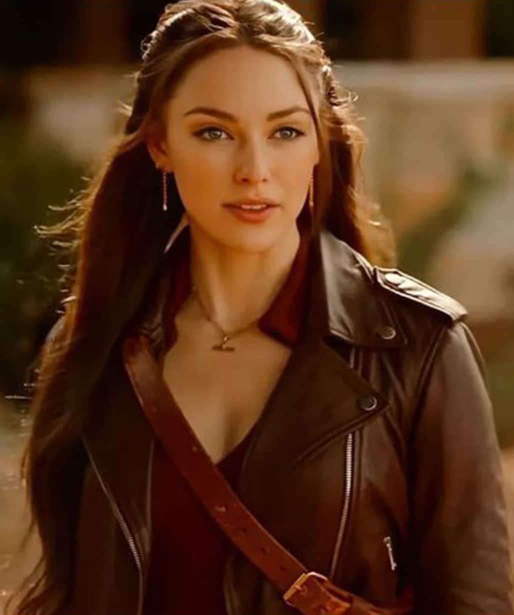 Legacies S04 Hope Mikaelson Maroon Biker Leather Jacket