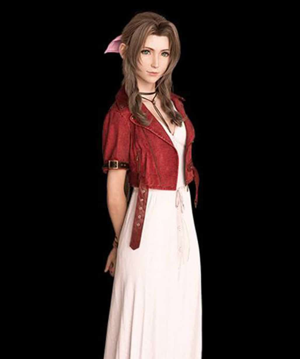 Aerith Gainsborough Final Fantasy 7 Remake Jacket - USA Leather Factory