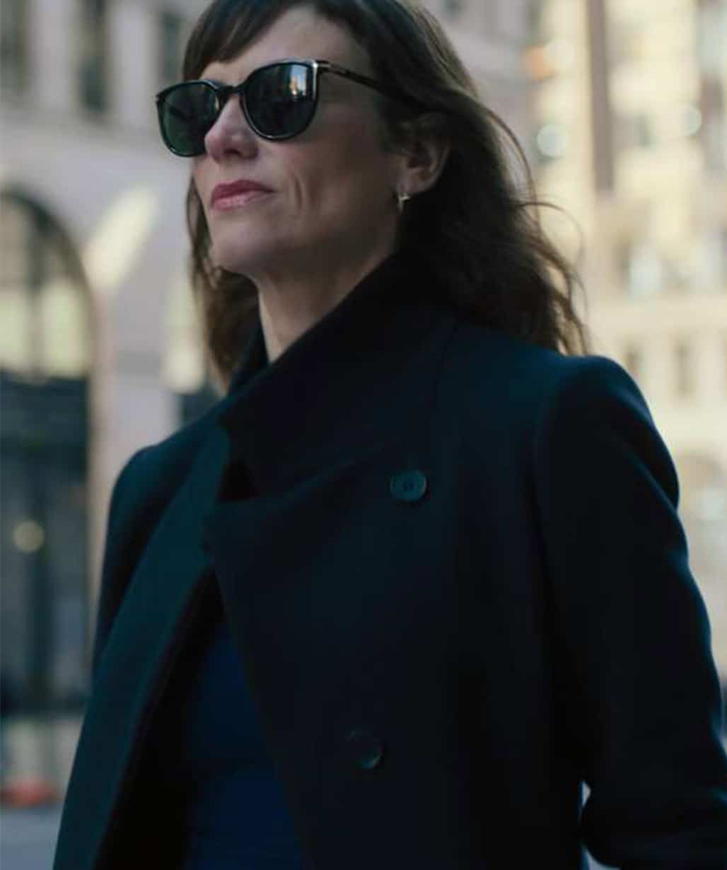 Wendy Rhoades Billions Black Wool Coat - USA Leather Factory