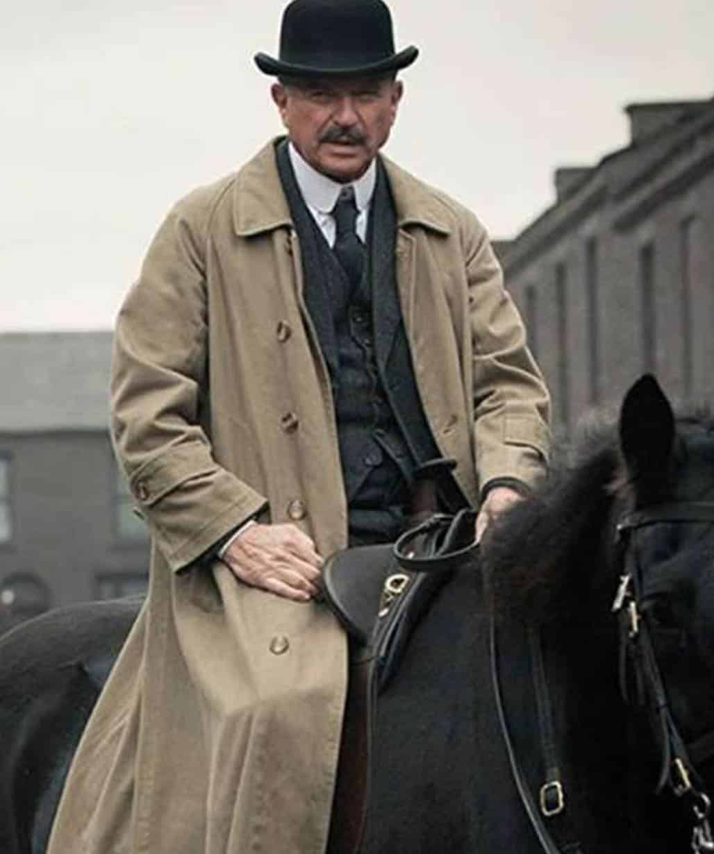 Sam Neill Peaky Blinders Coat USA Leather Factory
