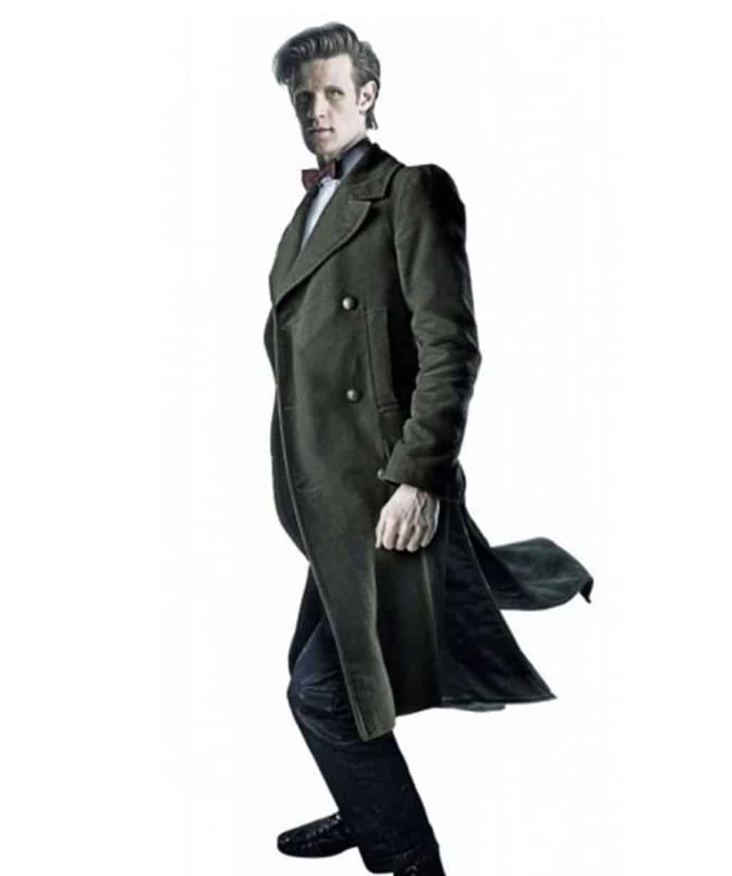 11th Doctor Who Trench Coat - USA Leather Factory
