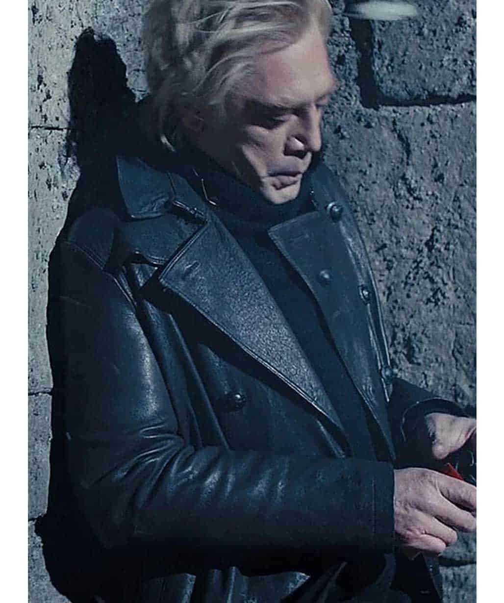 Javier Bardem Skyfall Silva Trench Leather Coat - USA Leather Factory