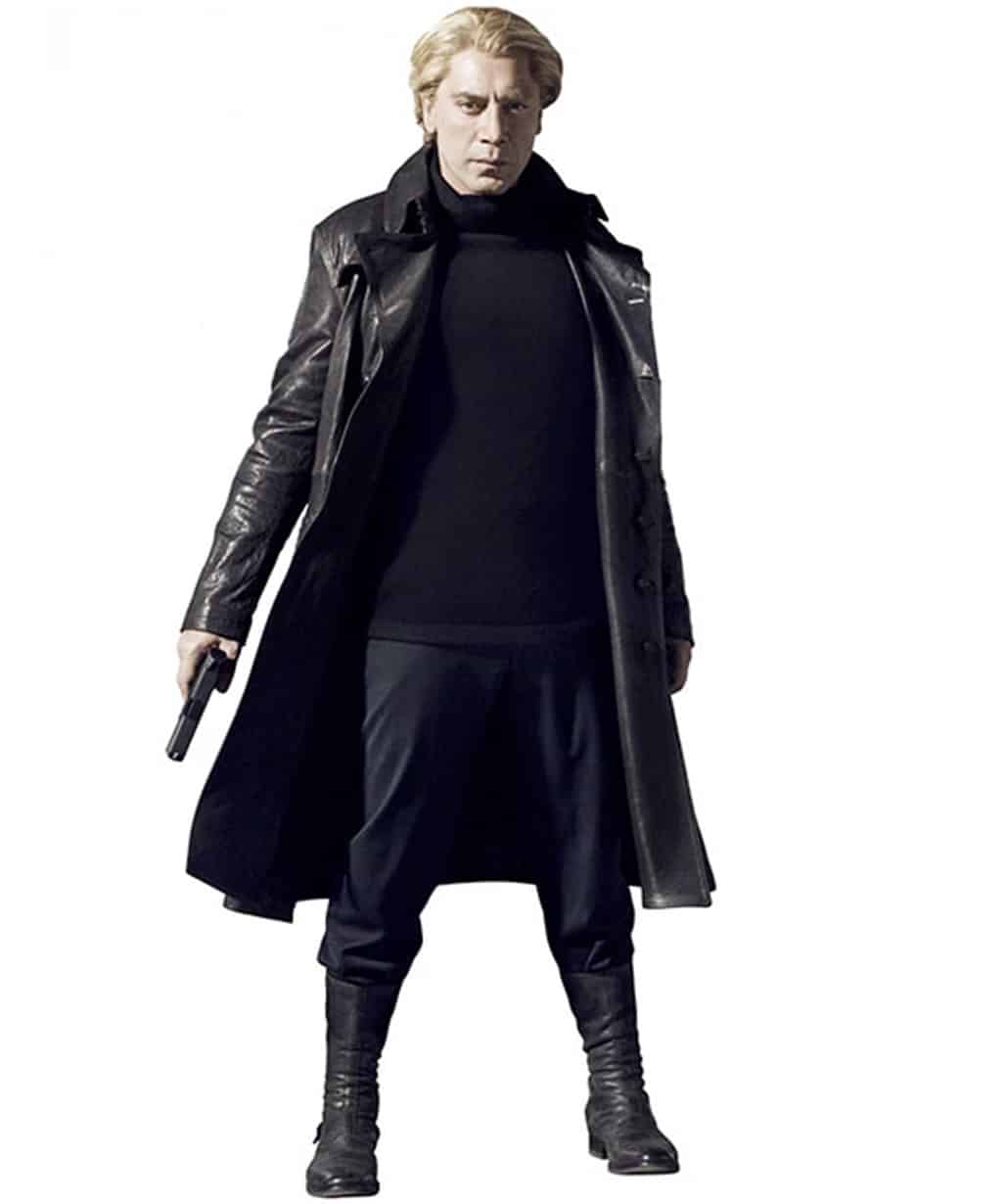 Javier Bardem Skyfall Silva Trench Leather Coat - USA Leather Factory