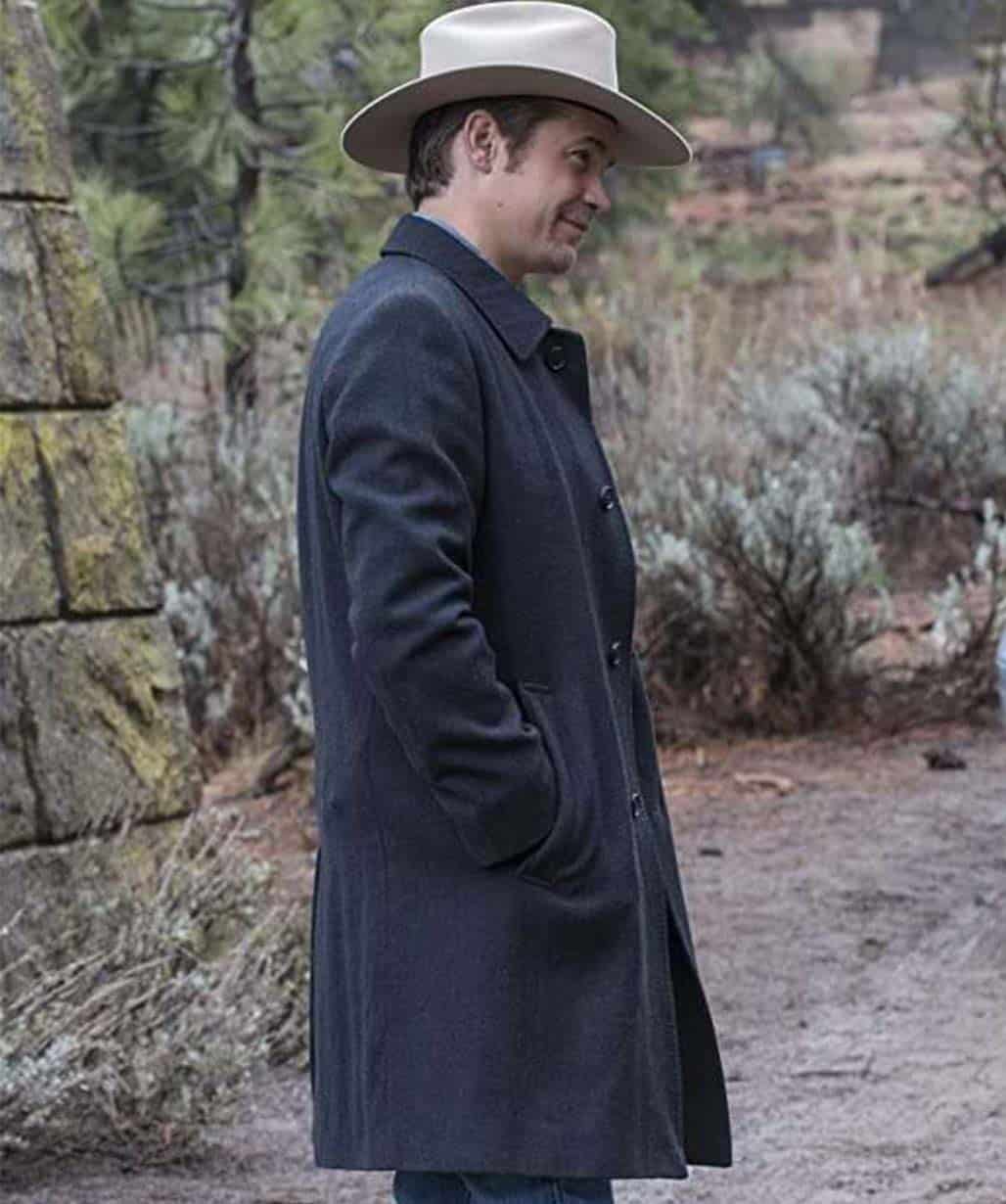 Justified Raylan Givens Wool Trench Coat - USA Leather Factory