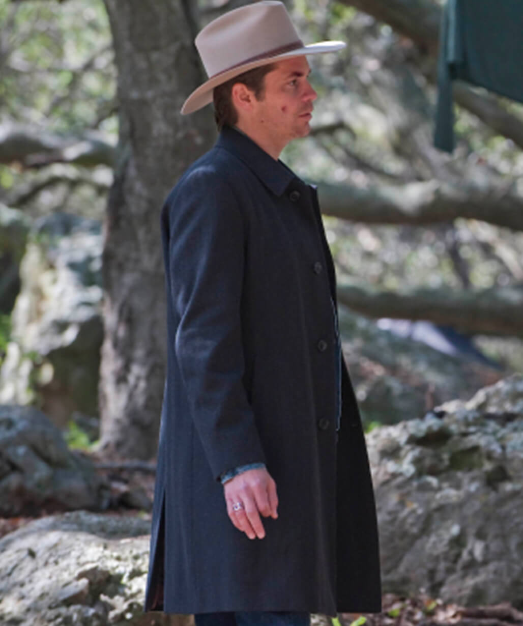 Justified Raylan Givens Wool Trench Coat - USA Leather Factory