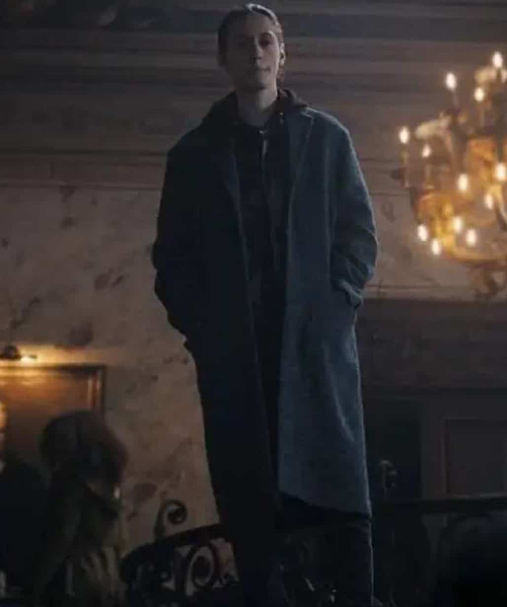 Percy Hynes White Wednesday Wool Coat Outfit