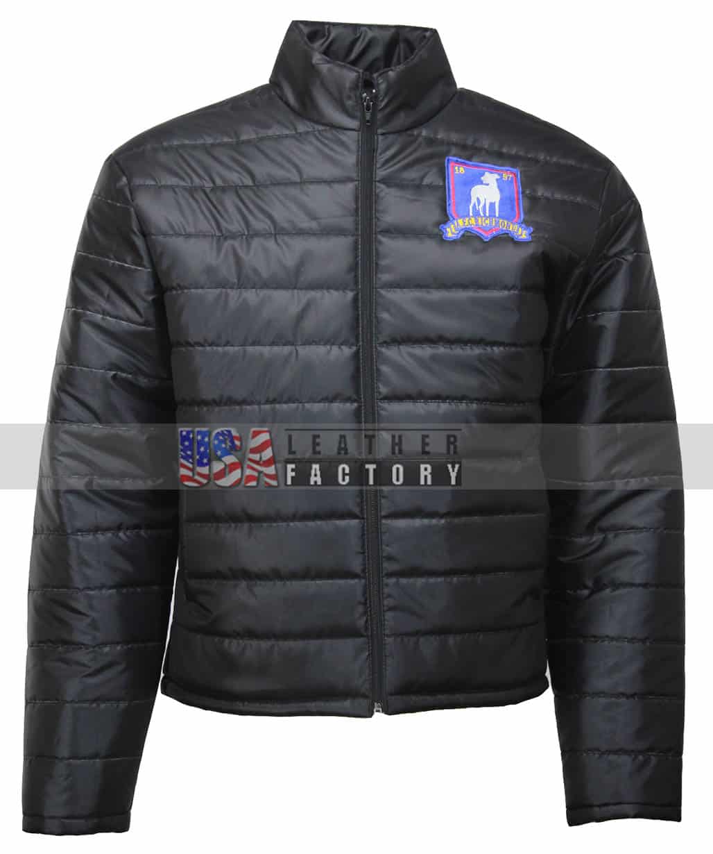 Ted Lasso Season 2 Black Puffer Jacket - USA Leather Factory