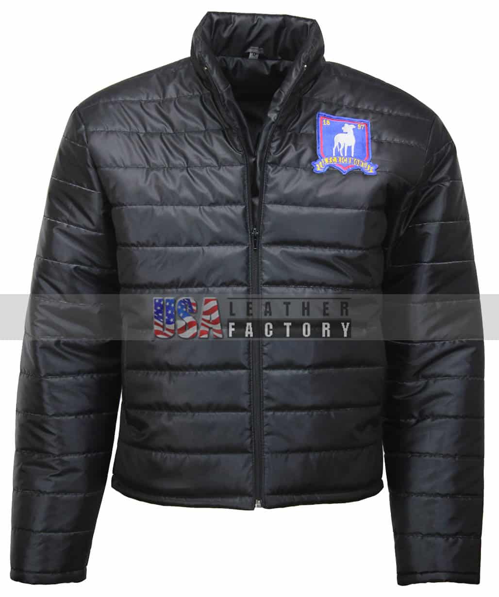 Ted Lasso Season 2 Black Puffer Jacket - USA Leather Factory