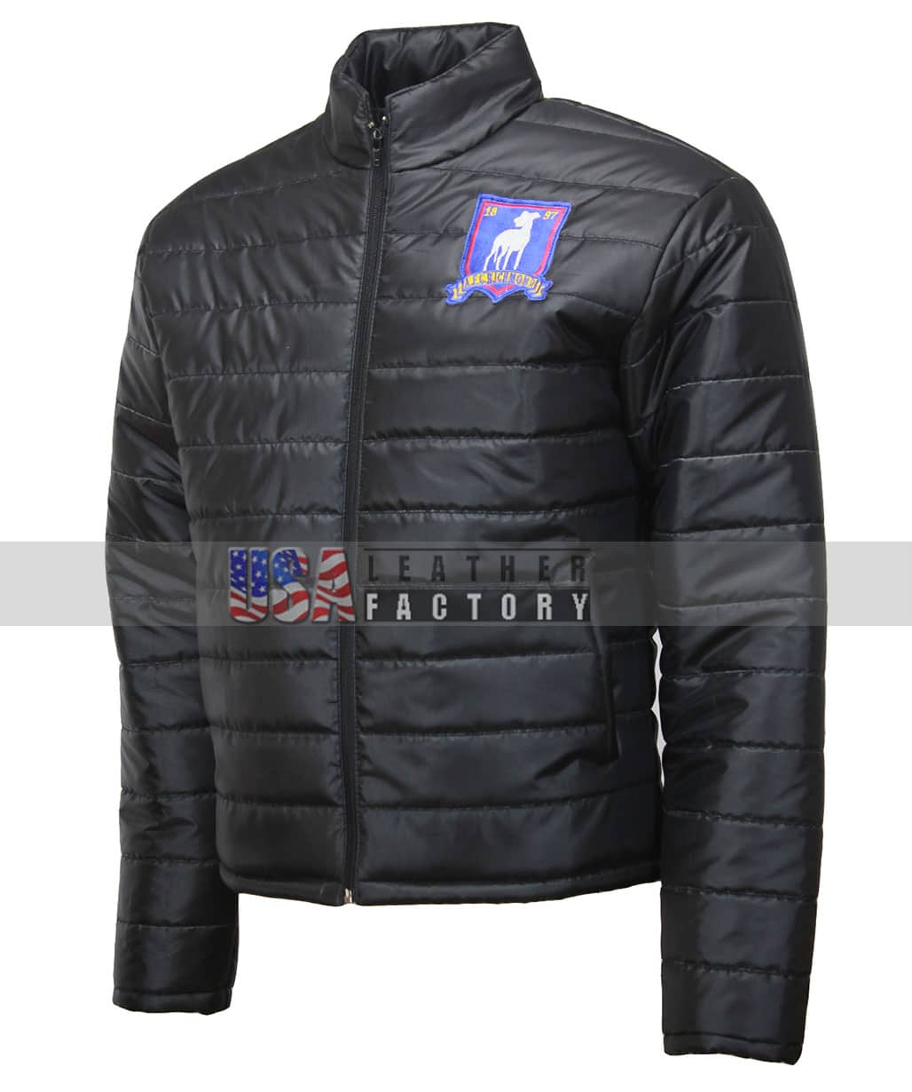 Ted Lasso Season 2 Black Puffer Jacket - USA Leather Factory