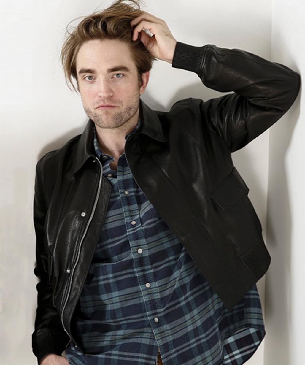 Robert Pattinson Black Leather Jacket - USA Leather Factory