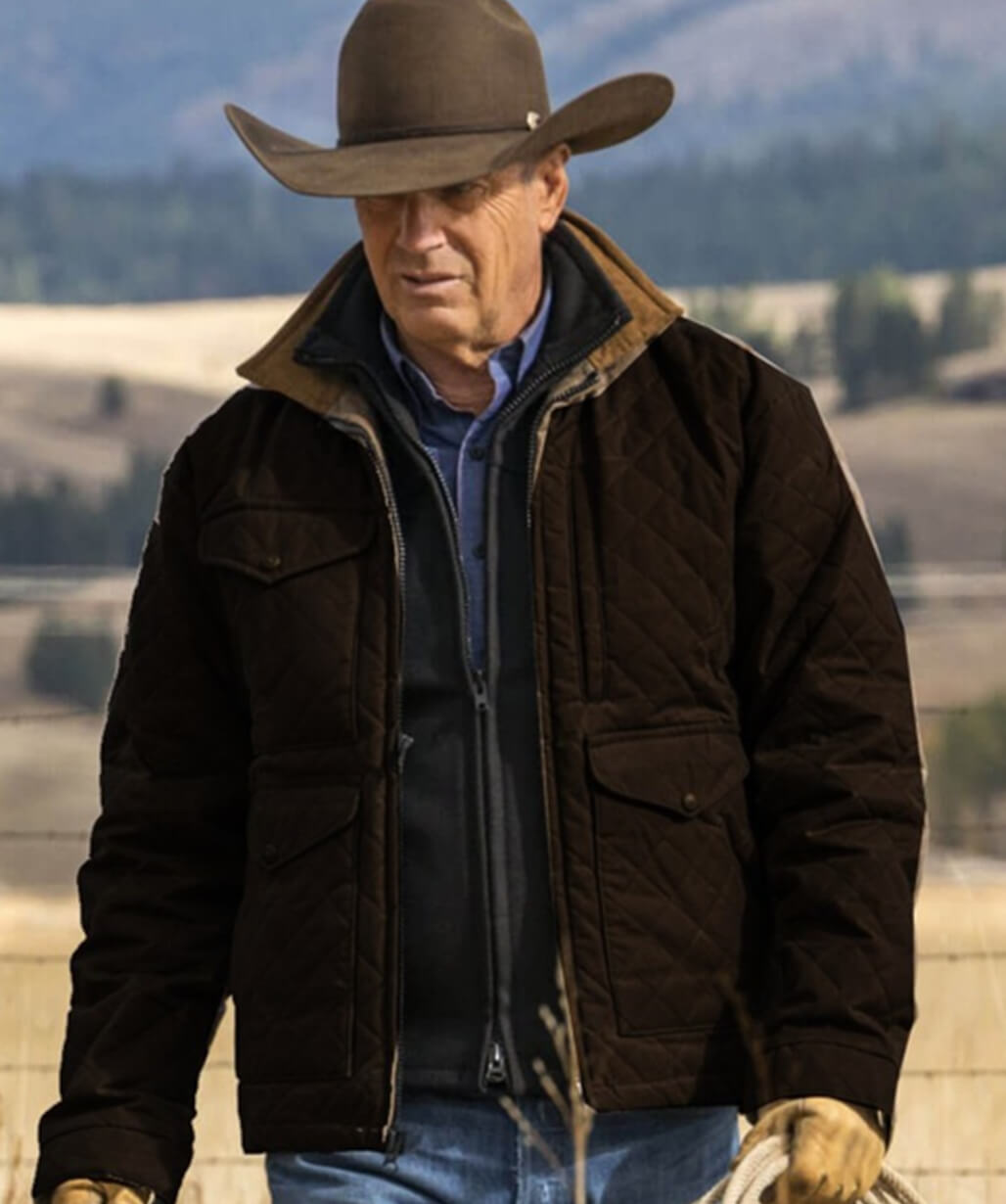 John Dutton Yellowstone Black Quilted Jacket