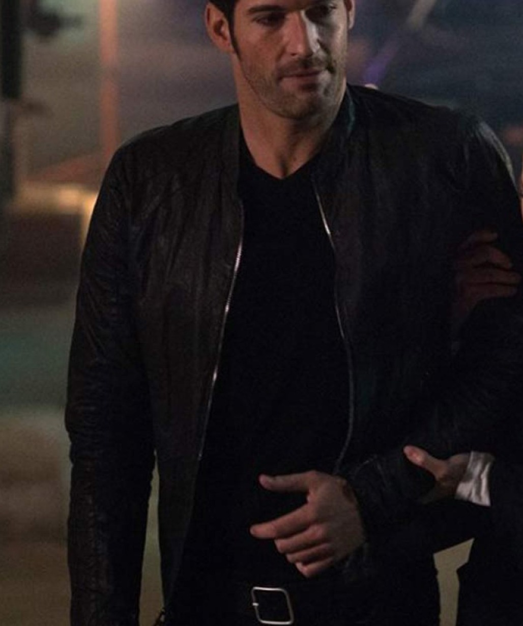 Lucifer Morningstar Black Leather Jacket - USA Leather Factory
