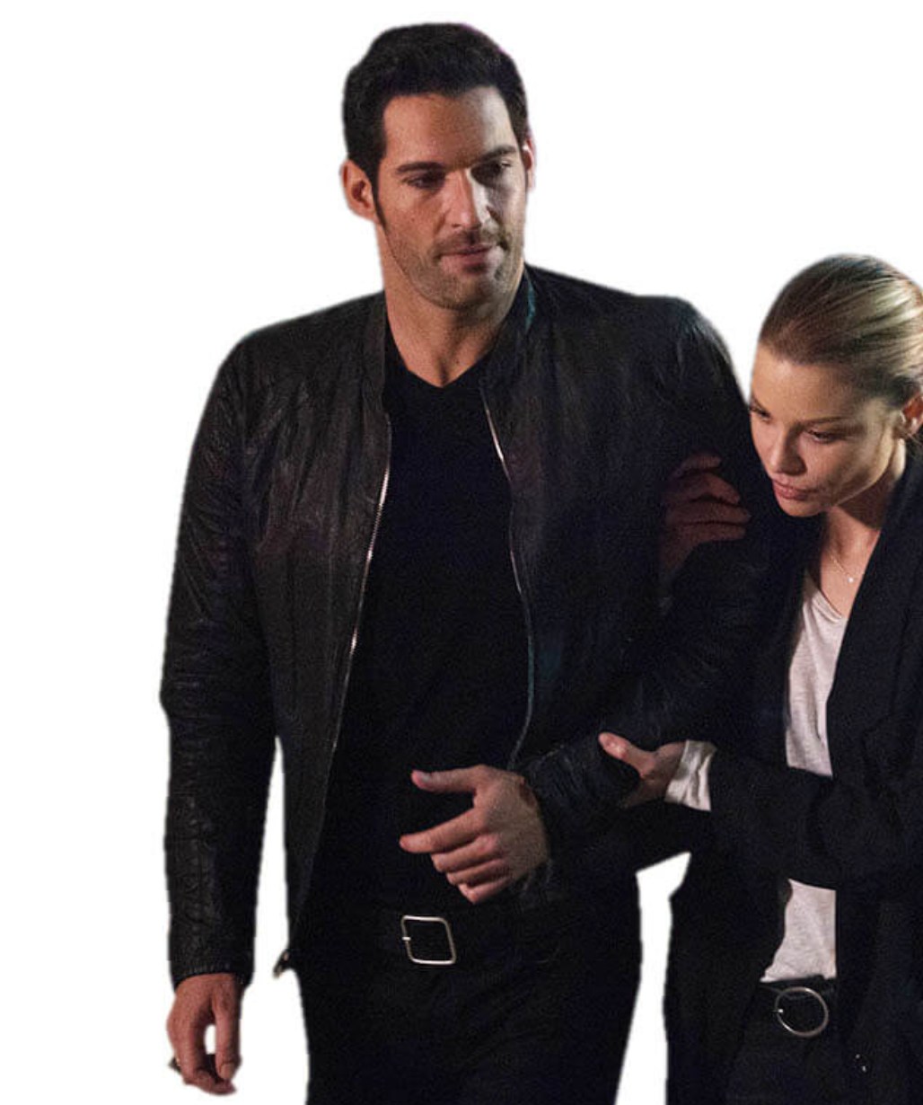 Lucifer Morningstar Black Leather Jacket - USA Leather Factory