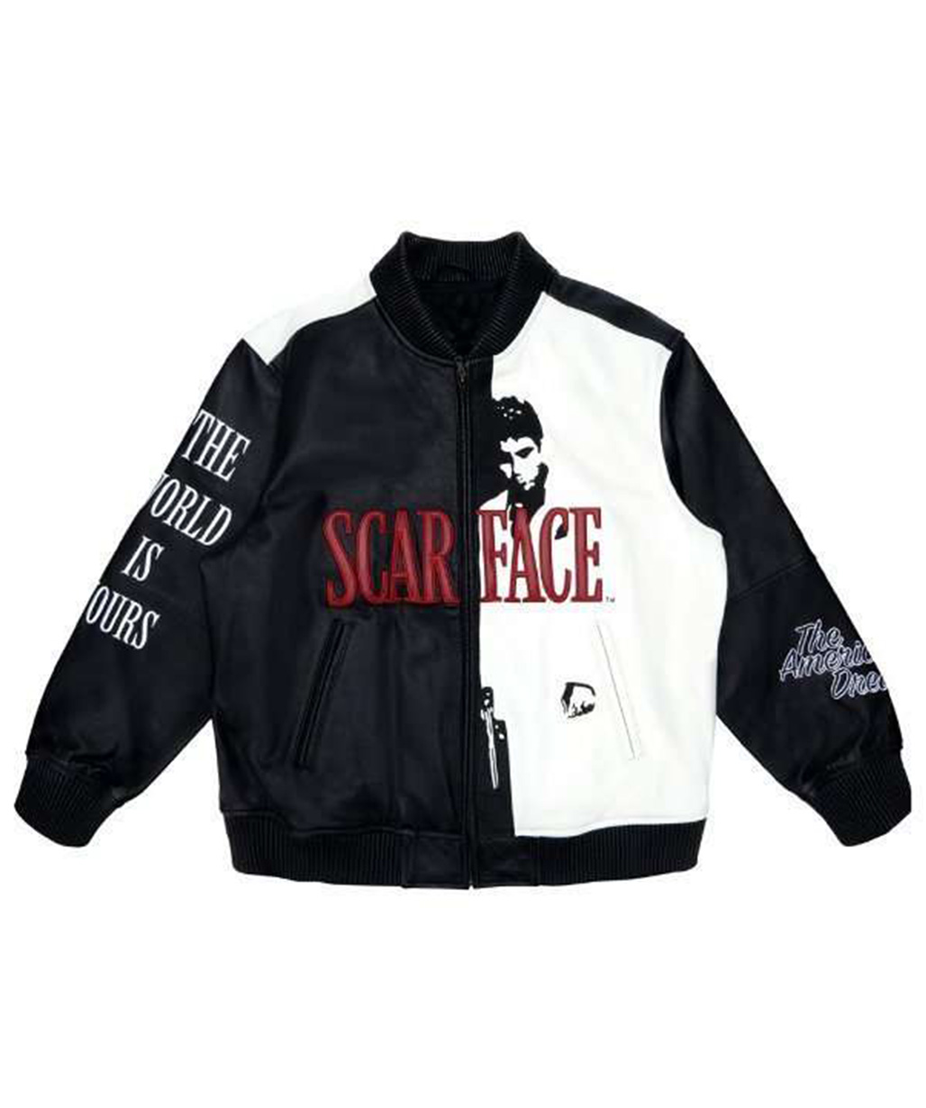 Al Pacino Scarface Black Leather Jacket