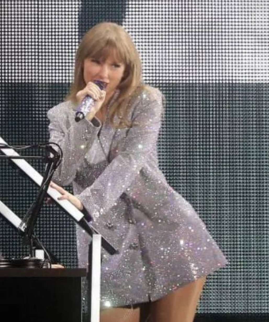 Taylor Swift Eras Tour Silver Sequin Blazer