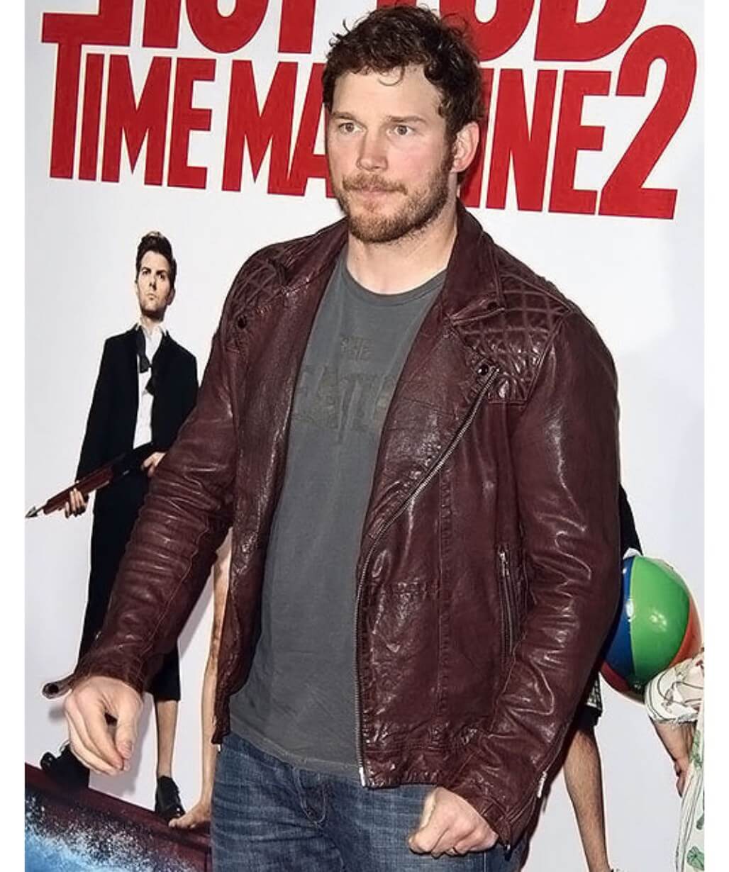 Christ Pratt Brown Leather Jacket - USA Leather Factory